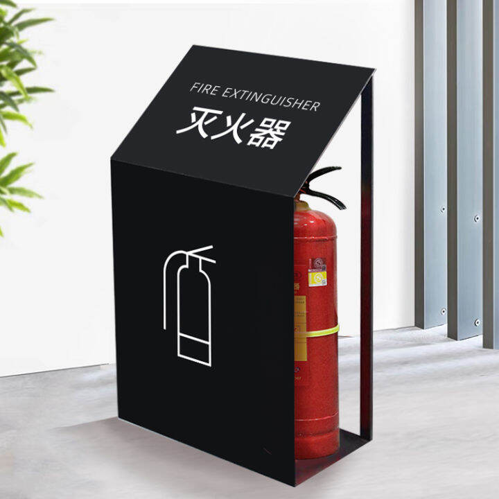 Fire extinguisher box iron art simple fire storage equipment display ...