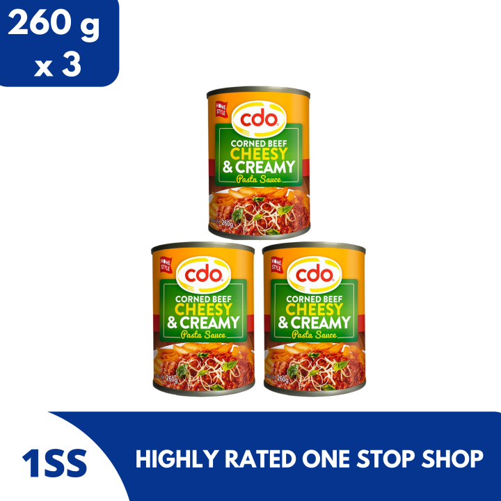 CDO Corned Beef Cheesy and Creamy Pasta Sauce, 260g set of 3 | Lazada PH