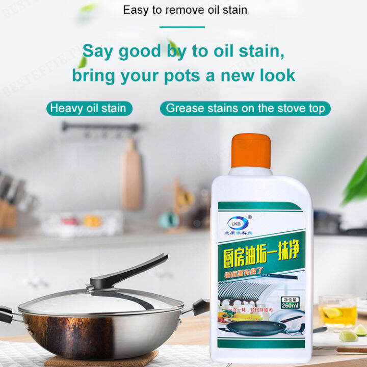 Besteffie Kitchen utensils degreasing descaling agent pan bottom black ...