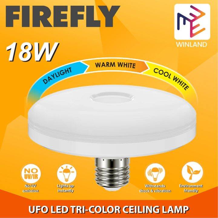 FIREFLY by Winland 3-Colors UFO LED Bulb Light Functional Basic Series ...