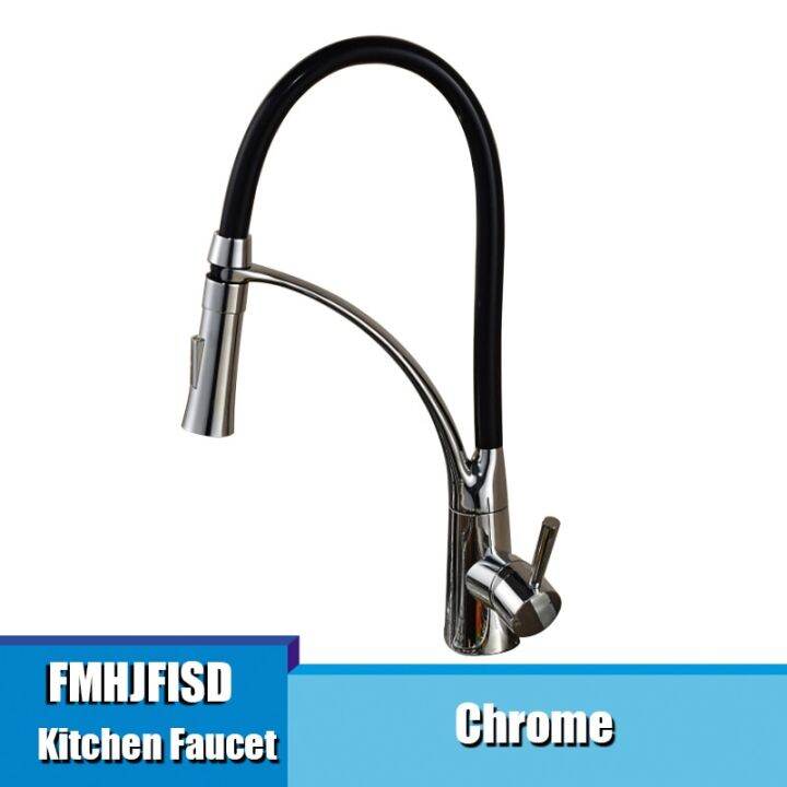 Chrome/Nickel/Black/Gold Rubber Kitchen Faucet Mixer Tap 360 Degree ...