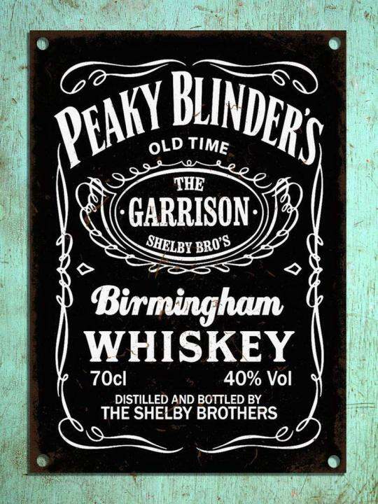 Metal Plaques Vintage Style Peaky Blinders Whiskey Tin Wall Shed Bar ...