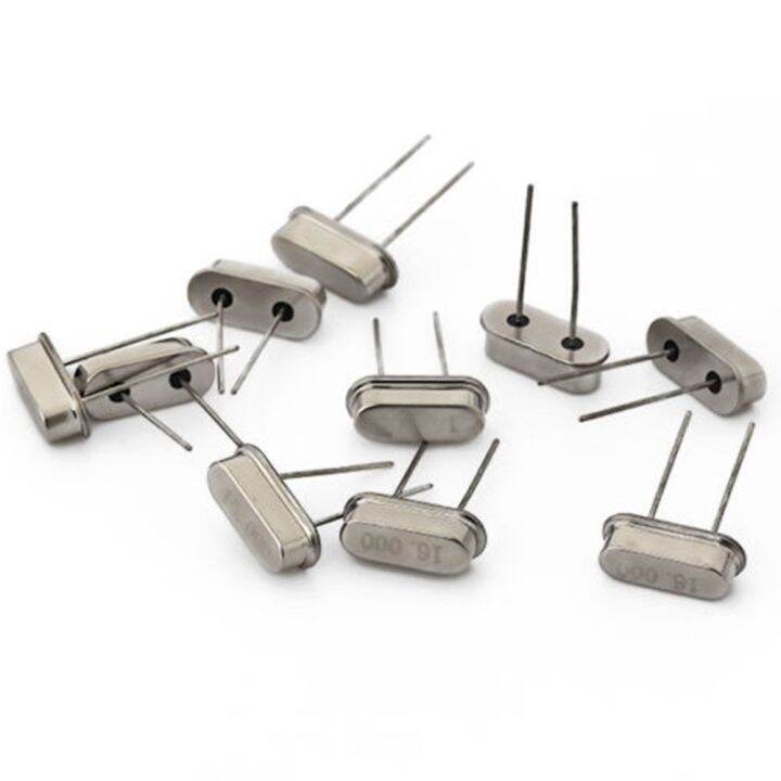PISSAER High Quality 10Pcs 16.000MHz Inline Feet Passive HC-49S Resonator Quartz Crystal ...