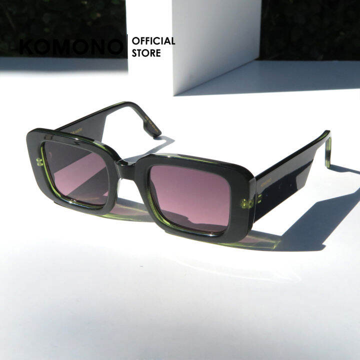 KOMONO Avery Matrix แว่นตากันแดดทรงแคทอาย สีเขียว | Lazada.co.th