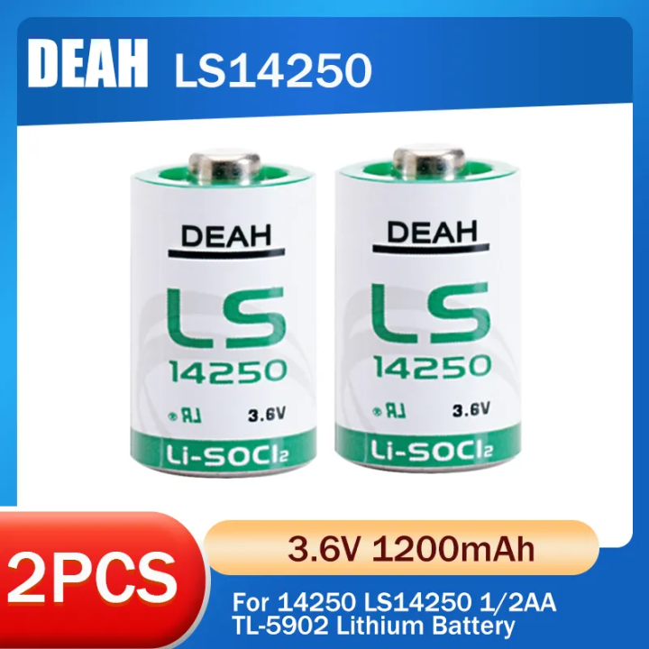 New LS14250 LS 14250 14250 1/2 AA 3.6V 1200mAh Lithium Battery PLC CNC ...