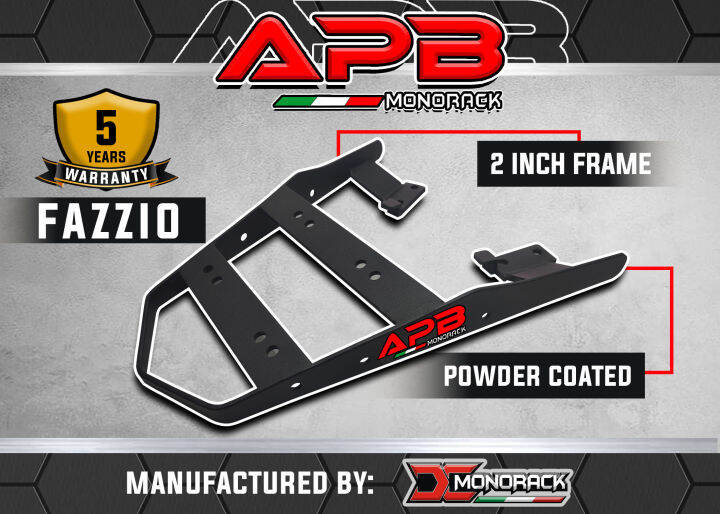 APB MONORACK FOR (YAMAHA FAZZIO) DURABLE DESIGN with 5-Years Warranty ...