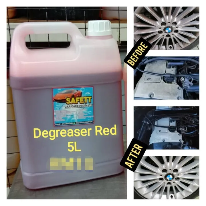 heavy duty degreaser red 5L for engine, motorcycle chain, rims, any ...