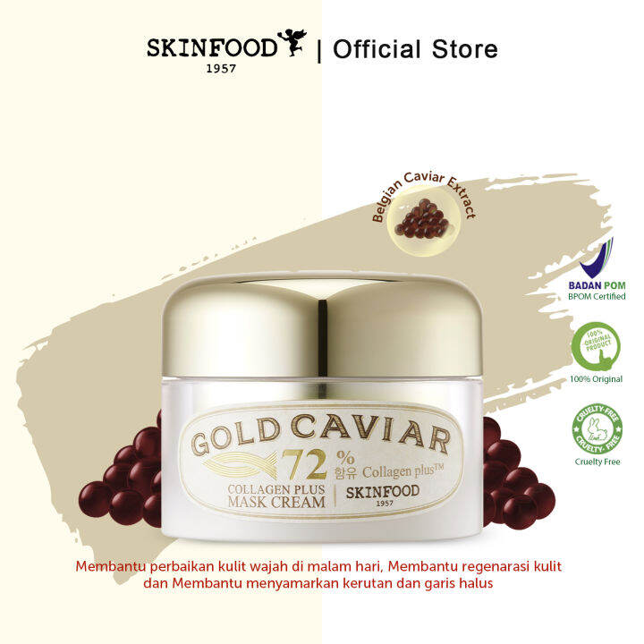 SKINFOOD - Gold Caviar Collagen Plus Mask Cream | Lazada Indonesia