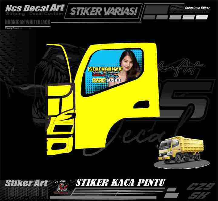 stiker kaca one way stiker kaca pintu mobil truk/canter/all pick up ...