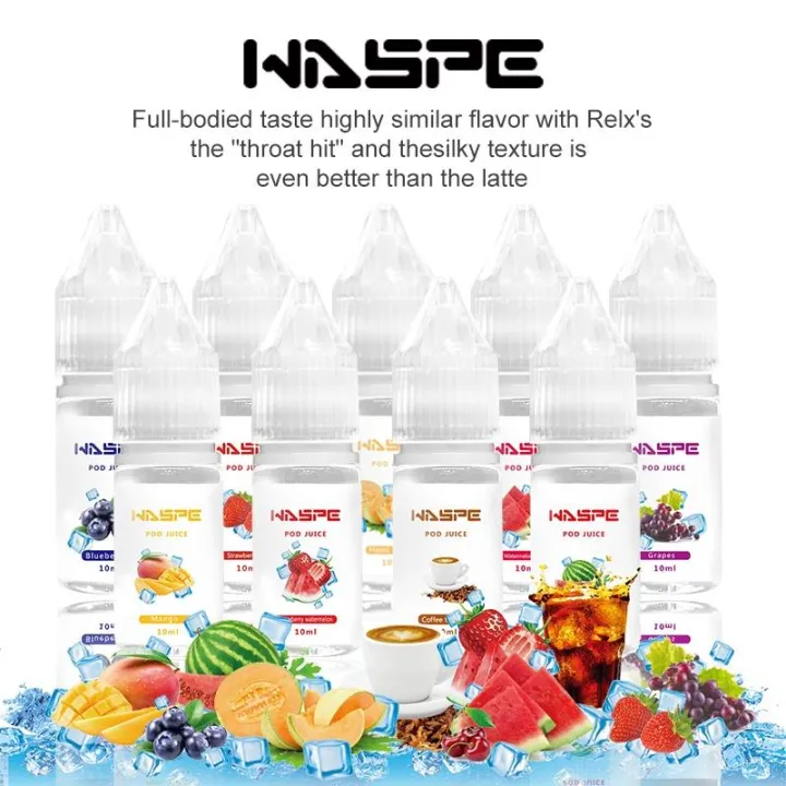 Waspe relx flavor Nic salt ejuice 10ml vape pods vape juice enjoy the ...