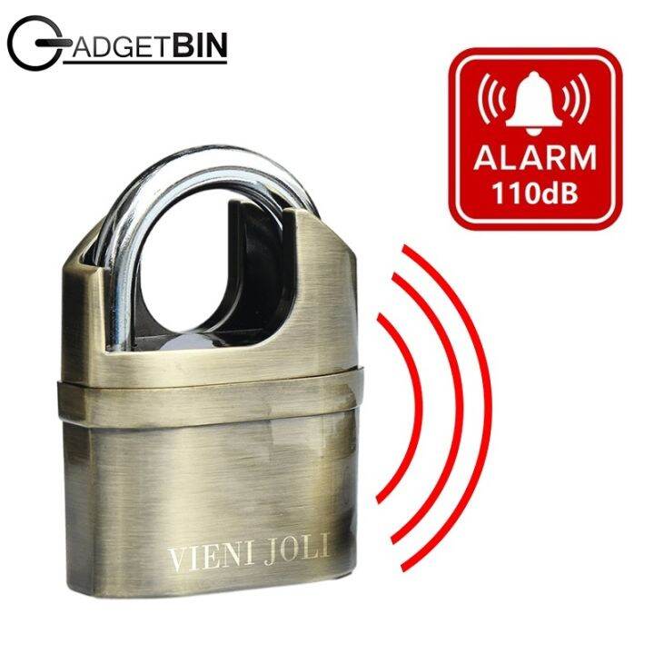 Heavy Duty Professional Alarm Padlock Security System Anti-Theft ...