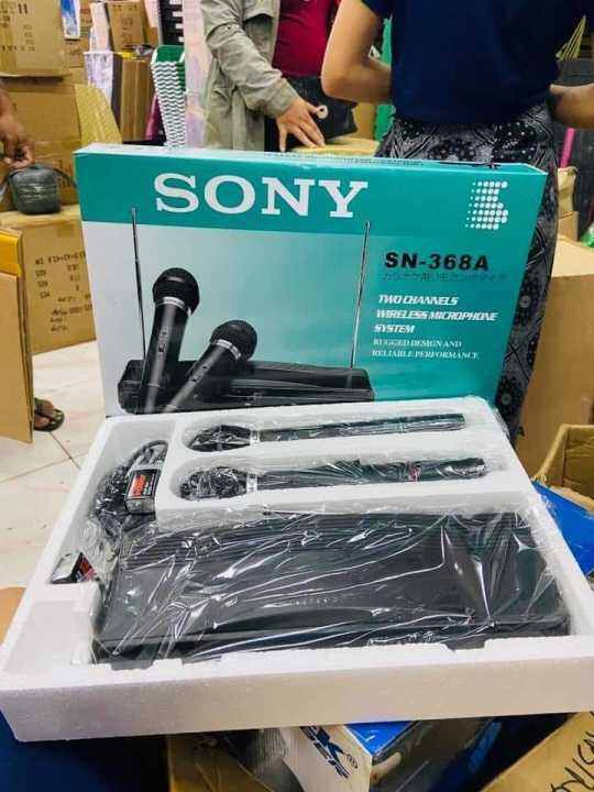 SONY SN-368A Professional Dual Wireless Microphone (Black) 2pc mic ...