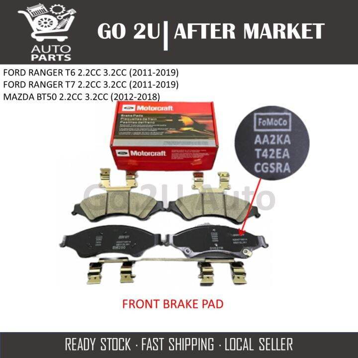 FRONT BRAKE PADS -UCYE-33-23Z FORD RANGER T6 T7 2.2 3.2 (2011-2019 ...