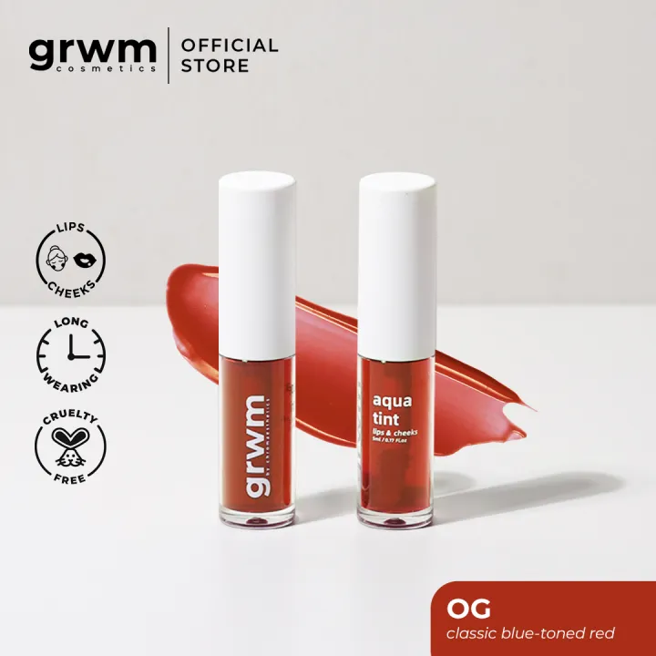 GRWM Cosmetics Aqua Tint Lip & Cheek Tint in OG 5ml [Long-lasting ...