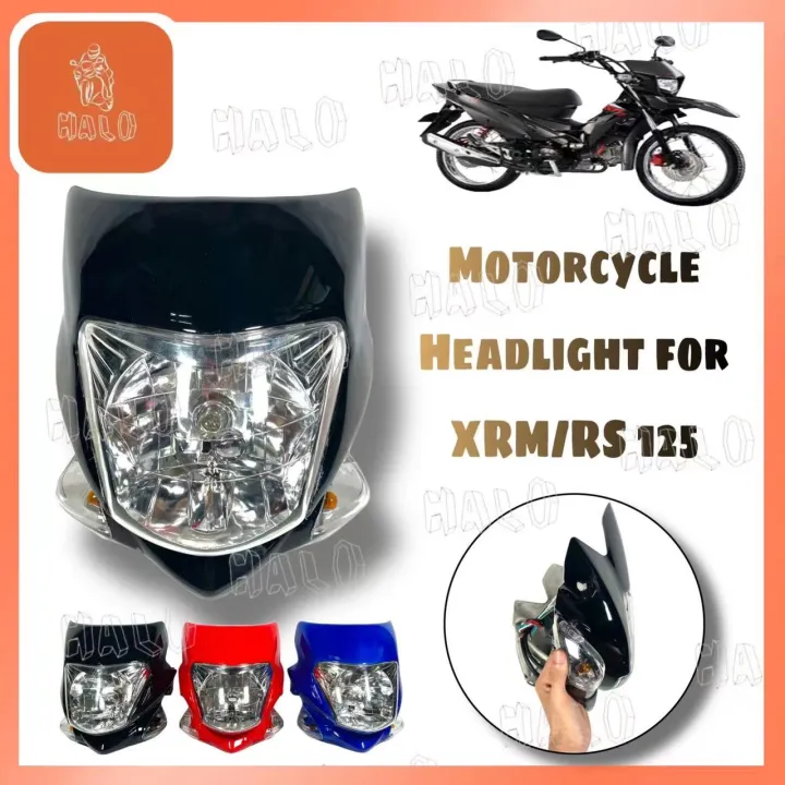 [HALO MOTOR] MOTORCYCLE HEADLIGHT XRM/RS125 3 COLORS | Lazada PH