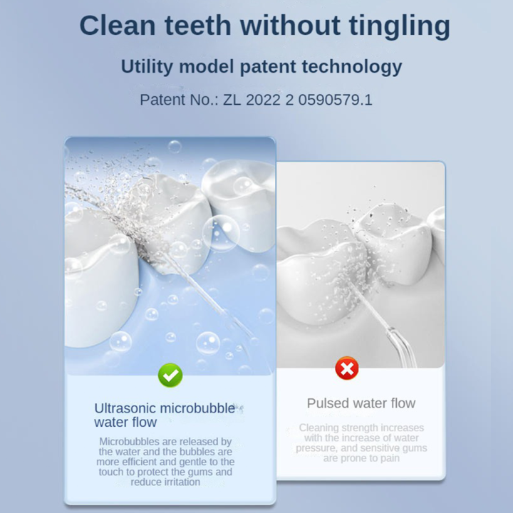 Mornwell F32 Ultrasonic Microbubble Water Flosser Portable With Smart ...