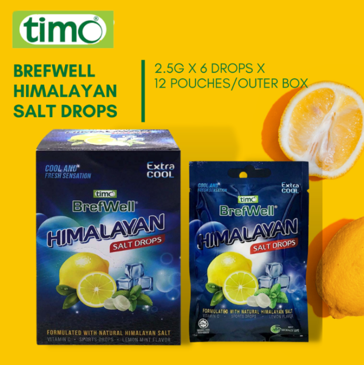 TIMO BREFWELL HIMALAYAN SALT DROPS (2.5G x 6 DROPS x12 POUNCHES/ OUTER ...