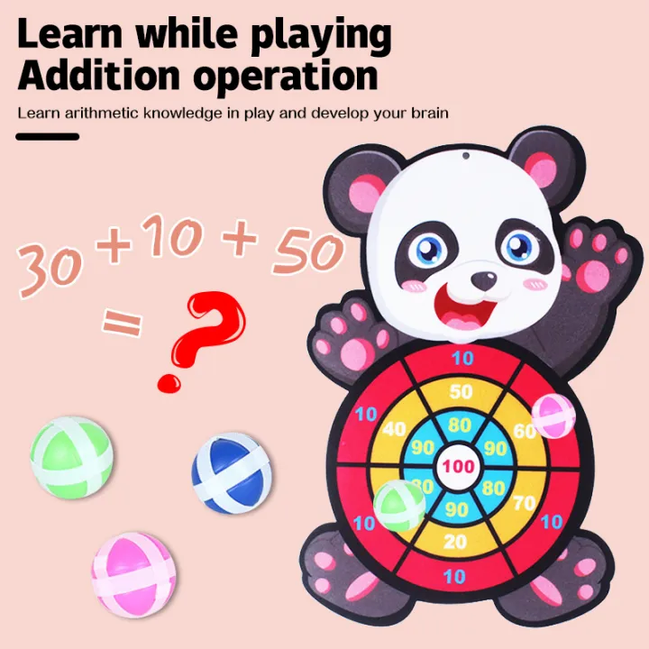 Target Sticky Ball Animal Throw Interaction Game Toy For Kids Cartoon ...