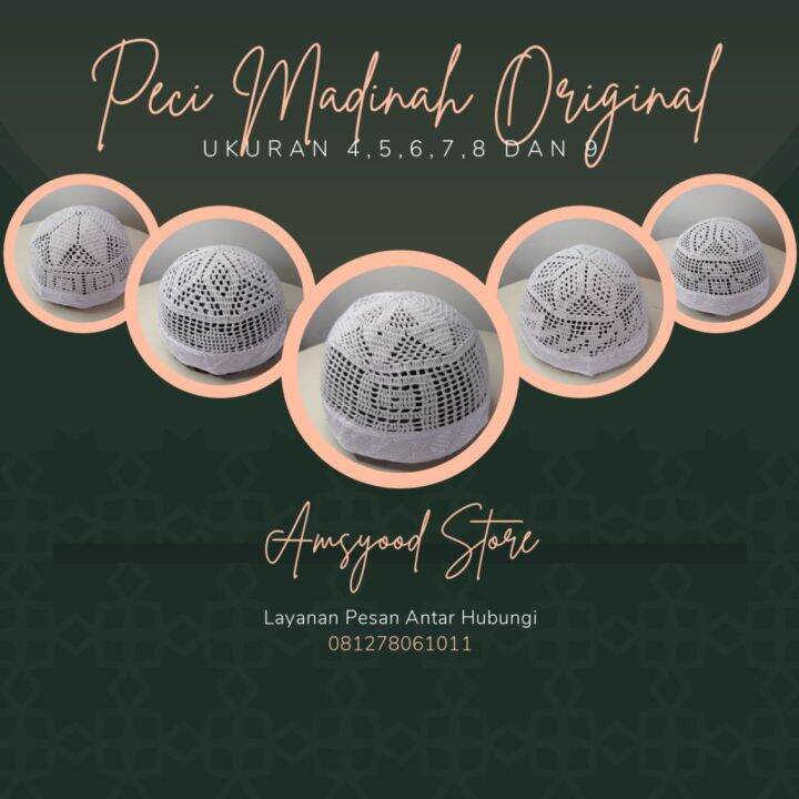 Peci Rajut Khas Arab Saudi Madinah Impor Premium Asli DewaSa Original ...