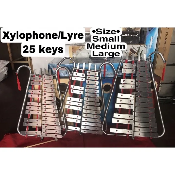 {Spot goods} Xylophone Lyre 25 keys with free bag strap and lyre beater ...