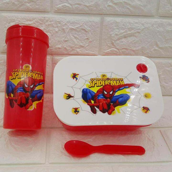 Cartoon character lunch box set with spoon | Lazada PH