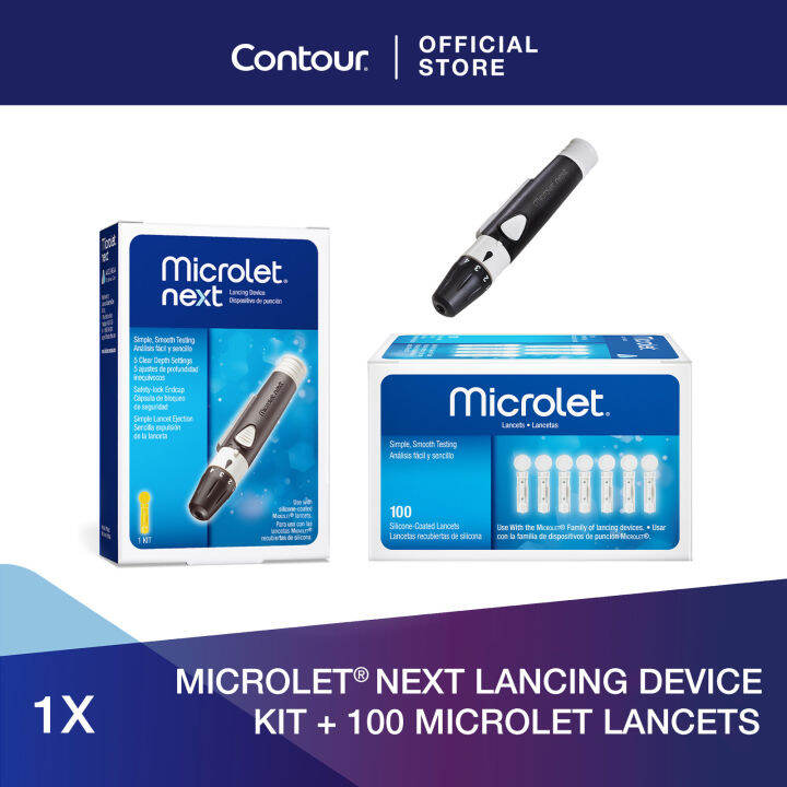Microlet NEXT Lancing Device Kit + 100 Microlet Lancets | Lazada Singapore