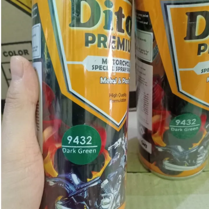 New DITON Premium SOLID COLORS Pilok Pilox Cat Semprot 9432 Dark Green ...