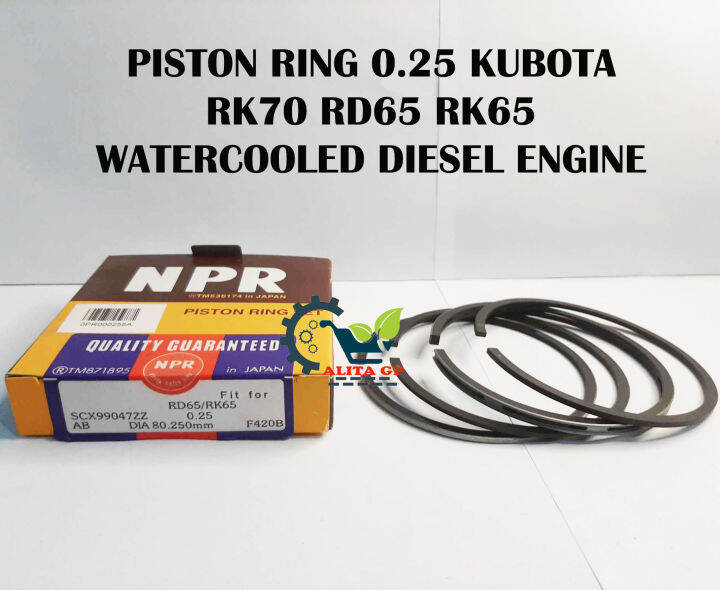 Piston Ring 0.25 Kubota RK70 Water Cooled Diesel Engine | Lazada PH