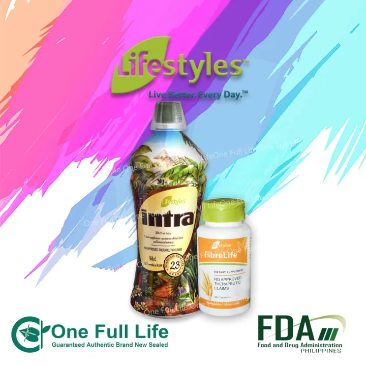 Lifestyles INTRA Herbal JUICE 950ml + FIBRELIFE 60 Capsules | Lazada PH