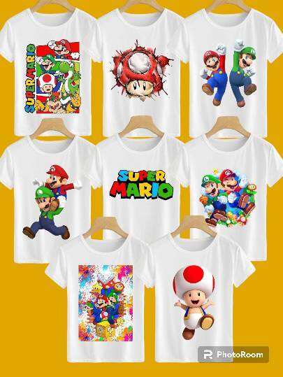 SUPER MARIO White Shirts for Kids and Adults (Unisex) | Lazada PH