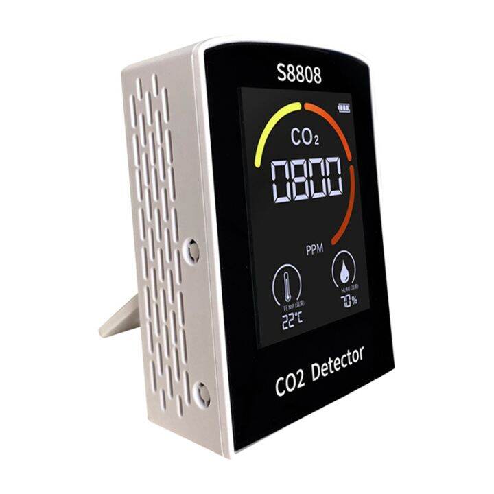 4-In-1 Digital CO2 Meter Measure Carbon Dioxide Humidity Temperature ...