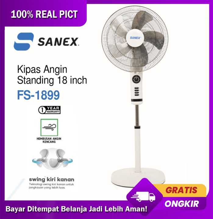 Sanex Kipas Angin Berdiri/Stand Fan Besi Sanex 18 Inch FS-1899 | Lazada ...