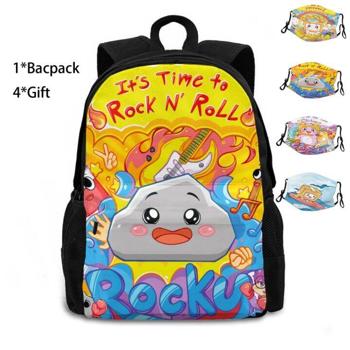 3 Colors Lankybox Lanky Box Foxy Boxy Rocky Laptop Backpack Travel ...