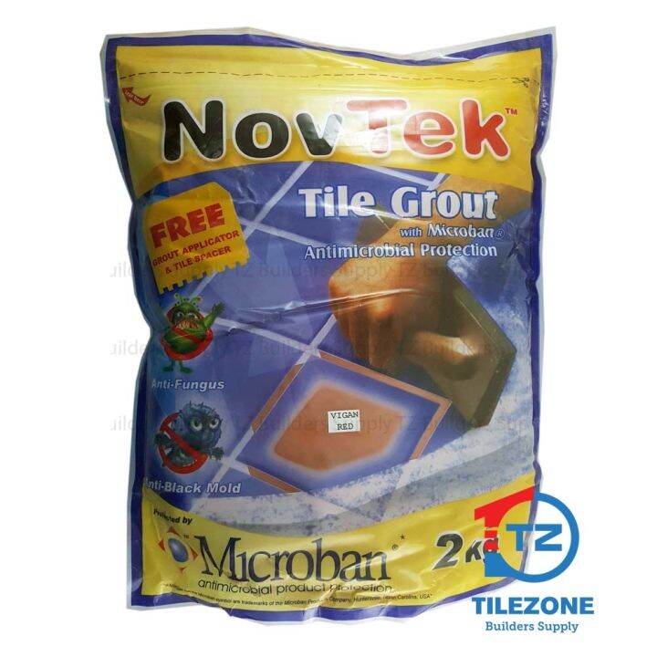 Novtek Tile Grout with Anti-Microbial Protection 2 kg Resealable pack ...