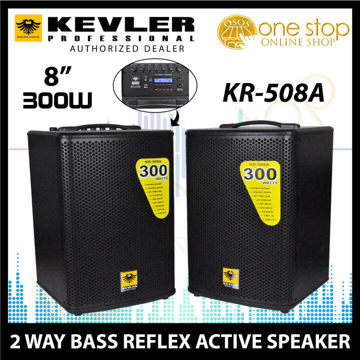 Kevler 8" Active Speaker System 2 Way Bass Reflex KR-508A •OSOS• | Lazada PH