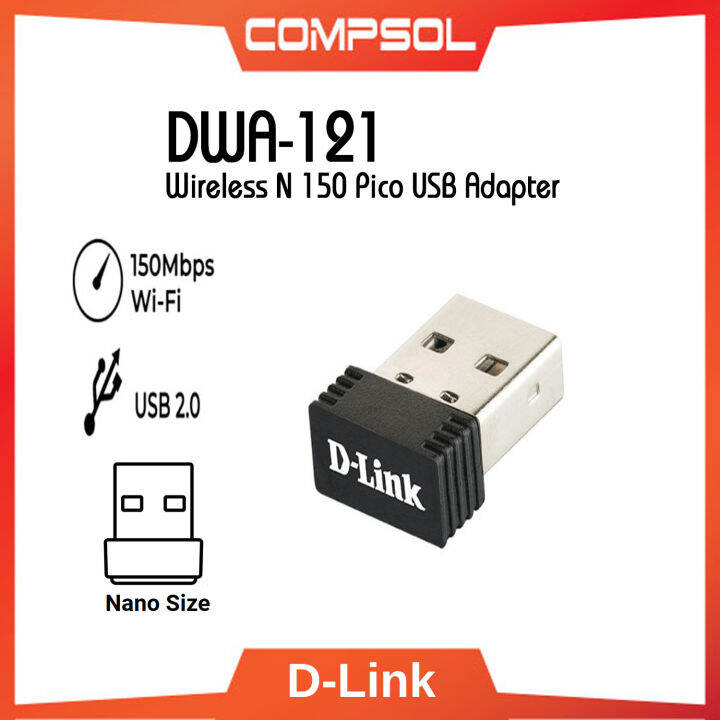 D-Link DWA-121 Wireless N 150 Pico USB Adapter | Lazada