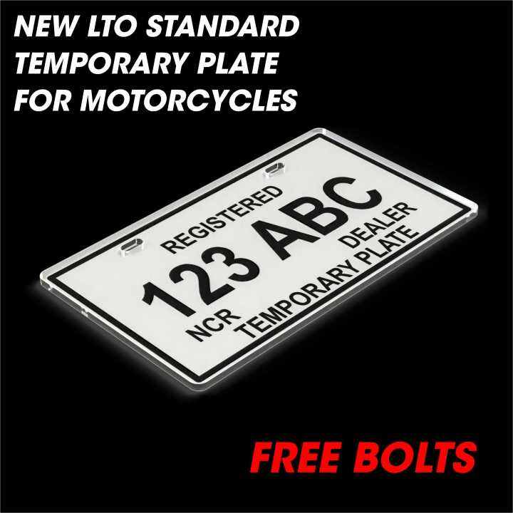 TEMPORARY PLATE FOR MOTORCYCLE | Lazada PH