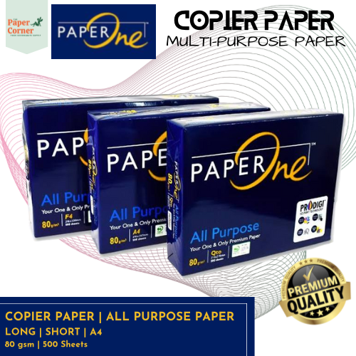 PAPER ONE COPIER PAPER ALL PURPOSE PAPER SHORT/LONG/A4 80GSM 500SHEETS COPYPAPER#24 | Lazada PH