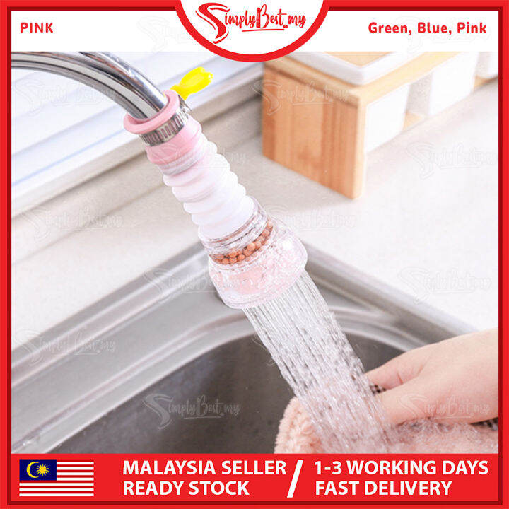 SIMPLYBEST Kitchen Faucet Rotating Water Tap Filter Extender Nozzle ...