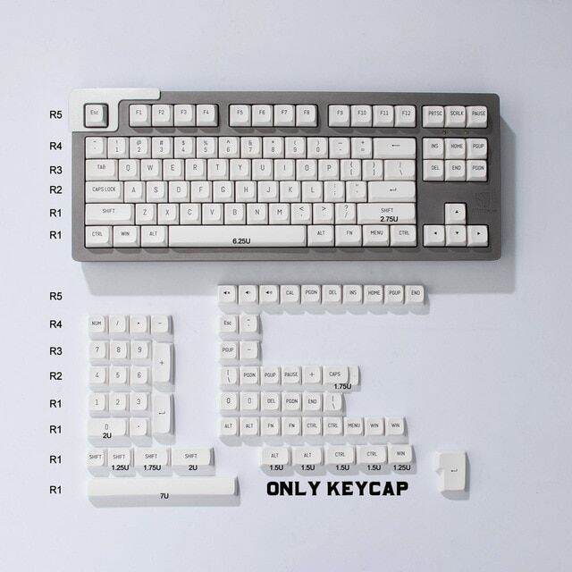 GMK black And White150 keys double shot keycap MSA profile English ...