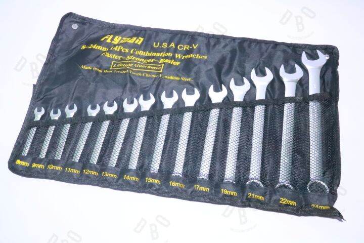 Original Flyman Open End / Box Combination Wrench Set 14 Pcs. | Lazada PH