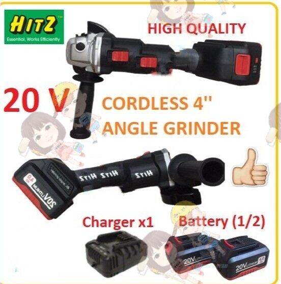 [100% ORIGINAL]4.0ah battery x2pcs HITZ HB-5802 20V CORDLESS ANGLE ...