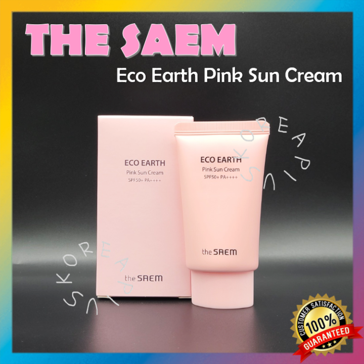 [THE SAEM] Eco Earth Pink Sun Cream SPF50+ PA++++ 50g | Lazada