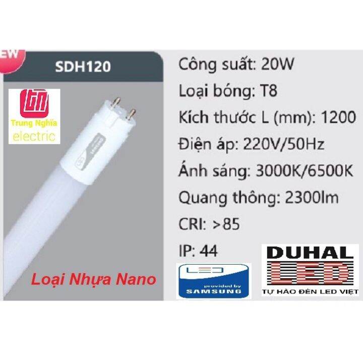 Bóng Led Tuýp Nhựa Nano 1m2 DUHAL (20W) - KDH120 | Lazada.vn