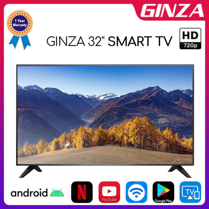GINZA 32 Inch Smart TV 40 Inch Smart TV 43 Inch Smart TV LED TV Built-In Netflix & Youtube ...
