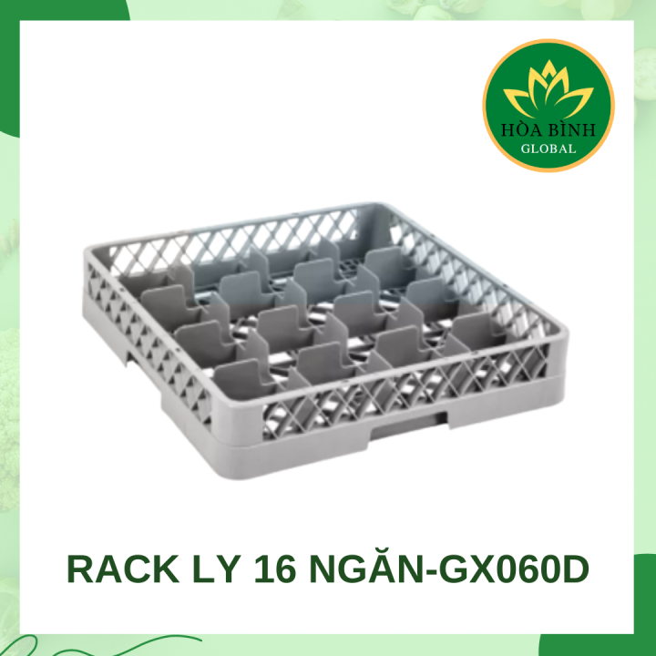 Rack ly 16 ngăn-GX060B, RACK NHỰA SỬ DỤNG TRONG NHÀ BẾP, MÁY RỬA CHÉN ...