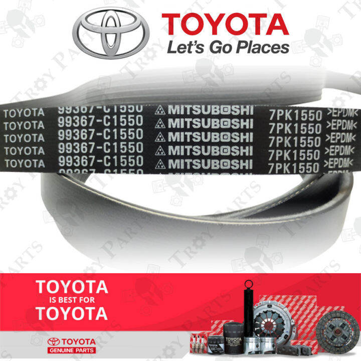 Original Toyota Fan Belt 99367-C1550 Toyota Estima ACR50 Alphard Vellfire GGH20 3.5 Mark X 2.5 ...