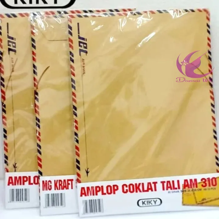 Amplop Coklat 310 Airmail Tali Kiky 1 PAK ISI 10 | Lazada Indonesia