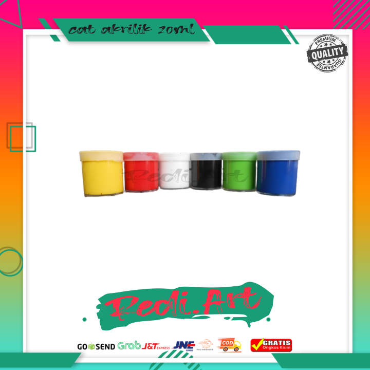 Cat Lukis Kanvas - Cat Acrylic Warna Primer 20 ml / Cat Akrilik Mini ...