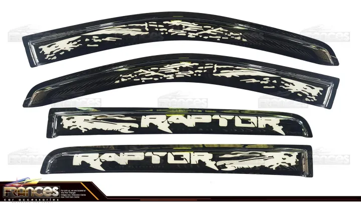 FORD RAPTOR 2018-2022 SPLASH INJECTION TYPE RAIN VISOR / DOOR VISOR ...